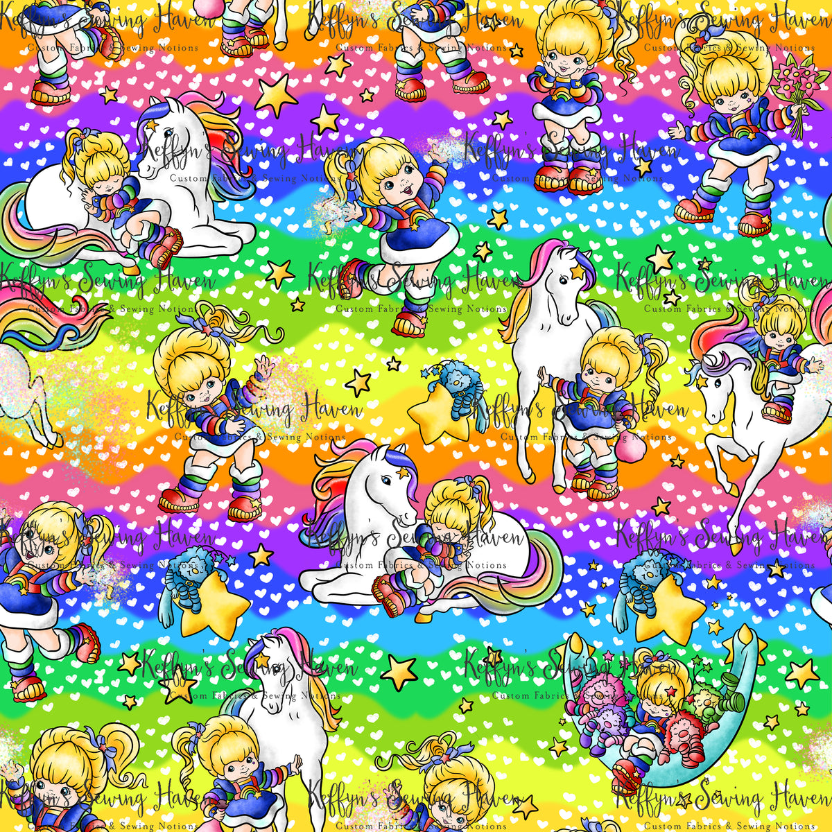 *BACK ORDER* 80's Rainbow Girl Directional Print – Keffyn's Sewing Haven