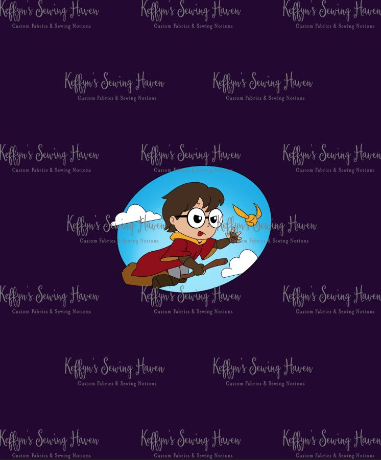 HP Cartoons 'Snitch' BIG KID Panel French Terry 280gsm – Keffyn's ...